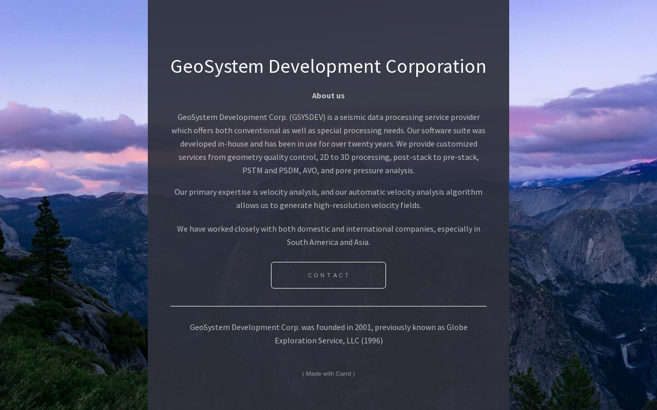 GeoSystem Development Corp